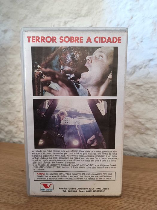 Filmes VHS Terror Sobre A Cidade (The Winged Serpent) Sesimbra • OLX.pt