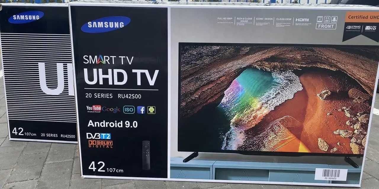 Телевізор Самсунг 45 дюйма Smart tv UHD 4K Android 11 WIFI T2 4141: 6 ...