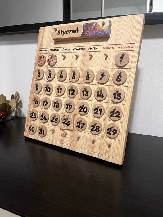 Wieczny kalendarz, Kalendarz ścienny, stojący 2023, Zabawka dziecka ...