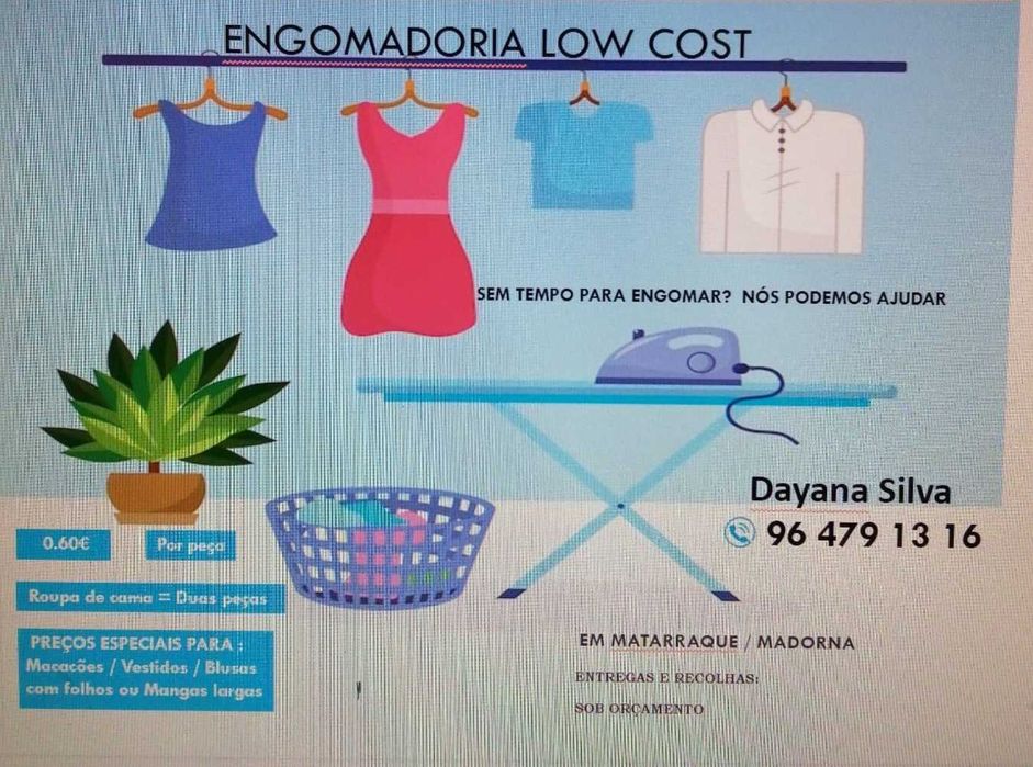 Engomadoria Low Cost Carcavelos E Parede • OLX Portugal