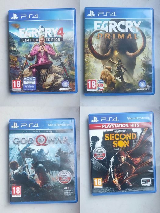 Gry na PS4 - God of War, Infamous i Farcry Warszawa Wola • OLX.pl