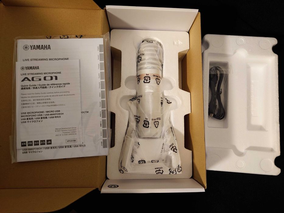 Mikrofon pojemnościowy Yamaha AG01 White USB + Cubase Nowy Olsztyn • OLX.pl