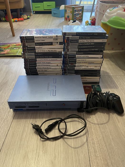 Konsola PS2 SCPH-50004 Aqua Blue Przylep • OLX.pl