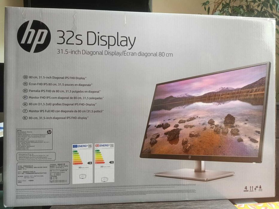 Monitor HP 32s, wyświetlacz o przekątnej 31,5 cala/Ecran o przekątnej ...