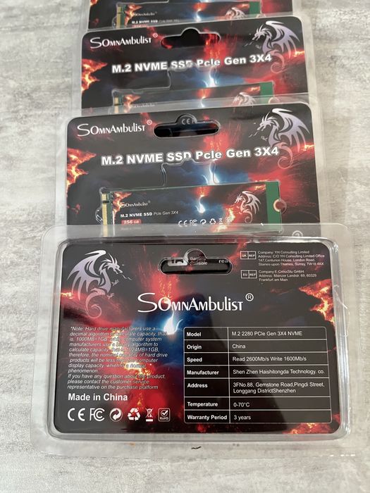 Новий SSD 256 ГБ NVMe M.2 Gen3 x4, формат 2230 + 2280: 535 грн ...