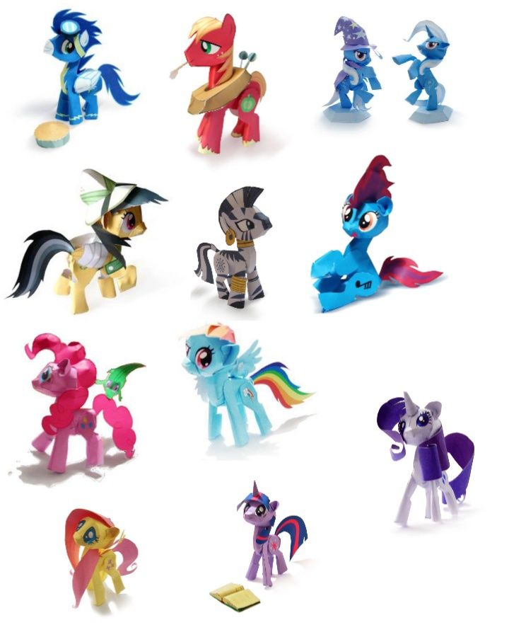 My little pony papercraft бумажные фигурки май литл пони: 75 грн ...