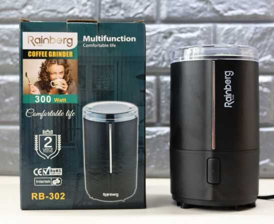 НЕМЕЦКАЯ Кофемолка электрическая роторная 300W Rainberg RB-302 Черный: 599 грн. - Кавоварки ...
