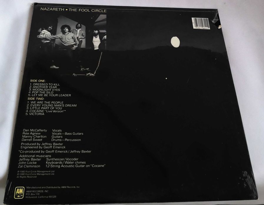 Nazareth The Fool Circle LP USA пластинка NM SEALED в плёнке с 1980: 4 ...