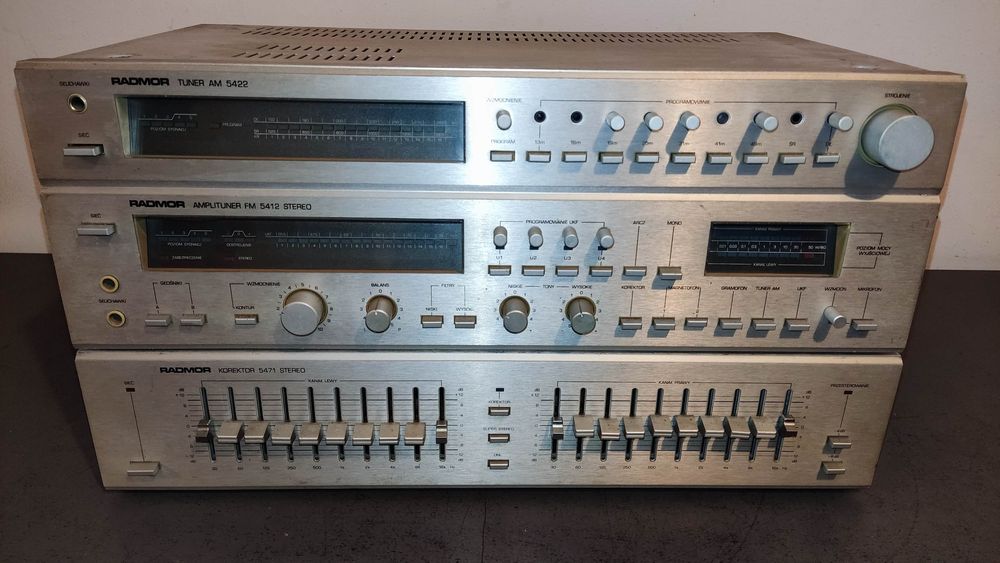 Unitra Radmor 5412, tuner 5421, korektor 5471 Warszawa Żoliborz • OLX.pl