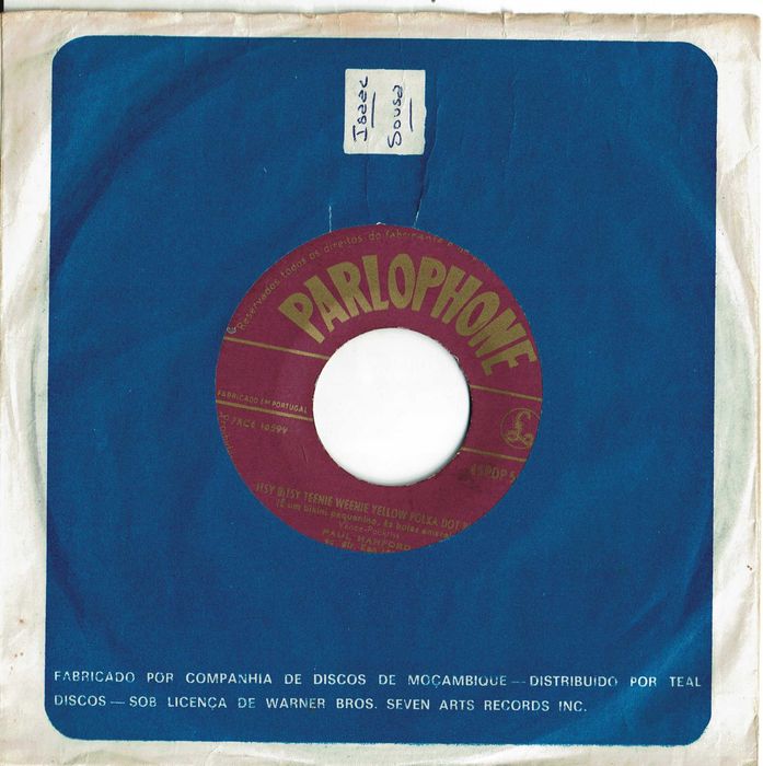 Paul Hanford Bitsy Teenie Weenie Yellow Bikini- 7" 45 rpm 1960 ...