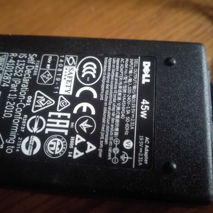 Зарядка блок живлення на делл Dell 19V 2.31A тонкий та широкий штекер ...