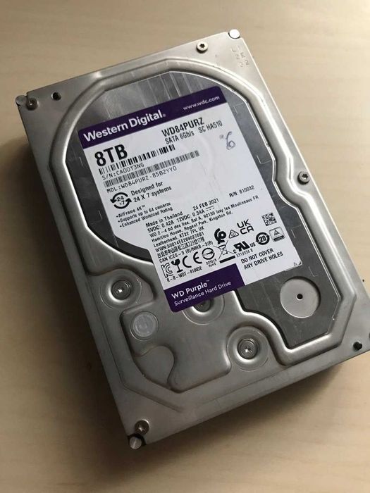 Жорсткий диск 8TB HDD Western Digital Purple (WD84PURZ) Оригінал: 9 500 ...