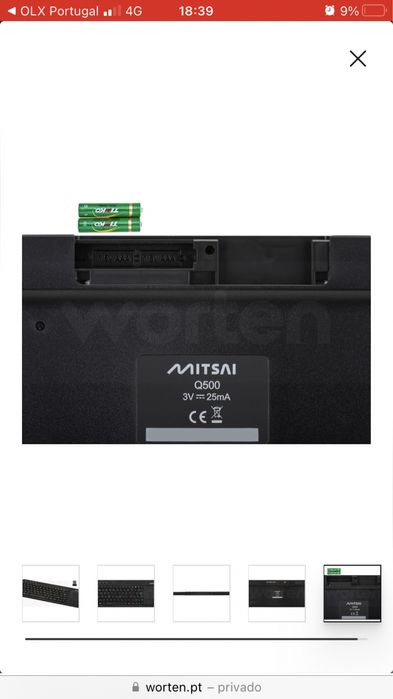 Teclado MITSAI Q500 com rato touch wireless - Novo e embalado Águas ...