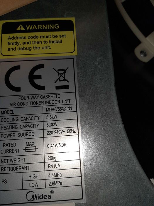 Klimatyzator Midea, system MDV, kaseta Czchów • OLX.pl