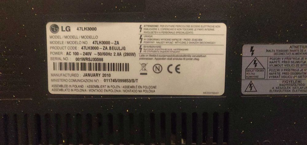 Telewizor 47 Cali Full hd LG 47LH3000 Ujków Nowy • OLX.pl