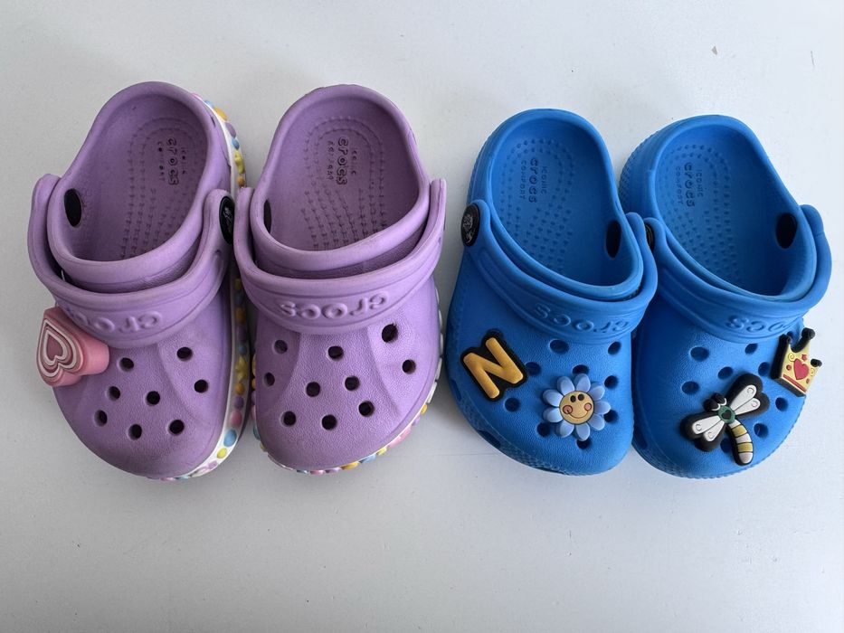 Шльопанці дитячі Crocs Bayaband Charm Band Clog Toddler orchid: 300 грн ...