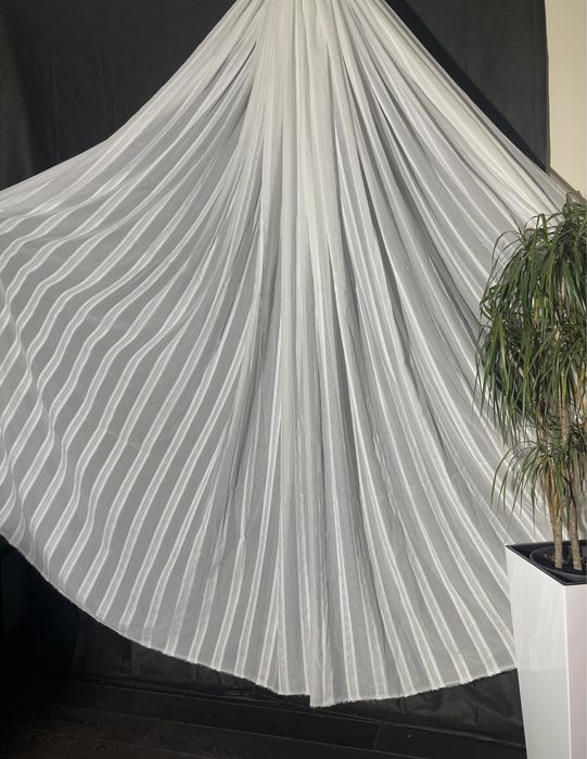 Тюль в вертикальную полоску, белая гардина, полоска на батисте: 120 грн ...