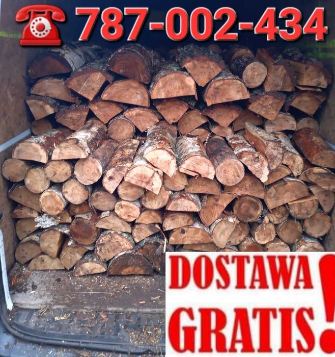 Układane drewno kominkowe opałowe Dąb Buk Wiąz Jesion Brzoza Olcha Sos Świebodzin • OLX.pl