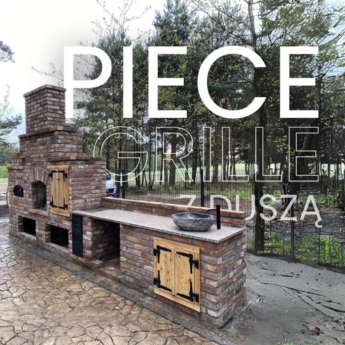 Grill betonowy grillokominek kominek wedzarnia grill murowany Kleszczów ...