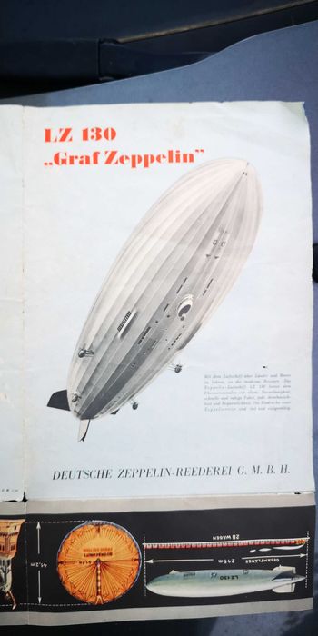 Poster alemão do LZ130 Graf Zeppelin - 1939 Faro (Sé E São Pedro) • OLX Portugal