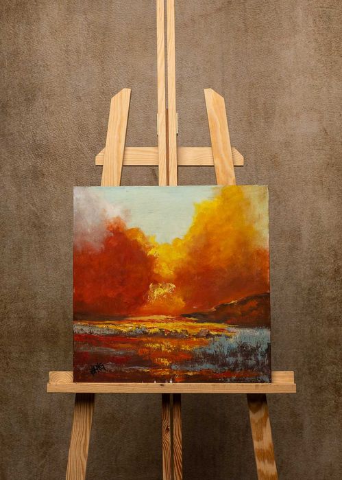 Zapierający dech w piersiach obraz OKAZJA! JESIENNE REFLEKSJE 40x40cm ...