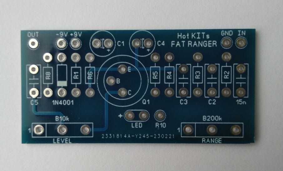Płytka PCB DIY - efekt do gitary elektrycznej (Dallas Rangemaster ...