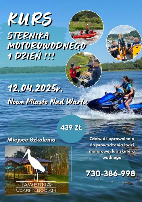 Kurs , Patent, Sternik Motorowodny, Skuter Wodny Nowe Miasto nad Wartą ...