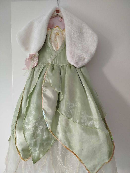 Fato princesa e o sapo, com estola. Original Disney 7-8 anos Mafra • OLX.pt