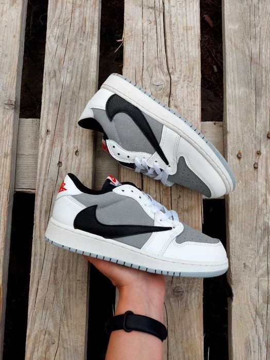 Кроссовки Nike Air Jordan 1 low Travis Scott Grey/Black premium d3: 2 ...