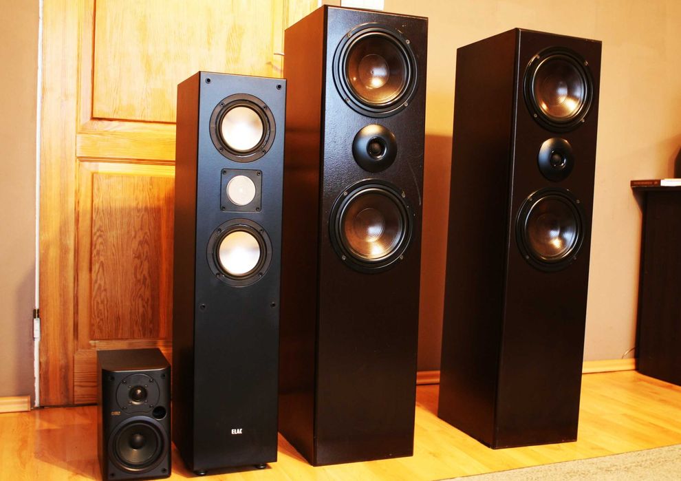 OGROMNE i potężne drewniane kolumny głośniki ręcznie subwoofer 20 cm ...