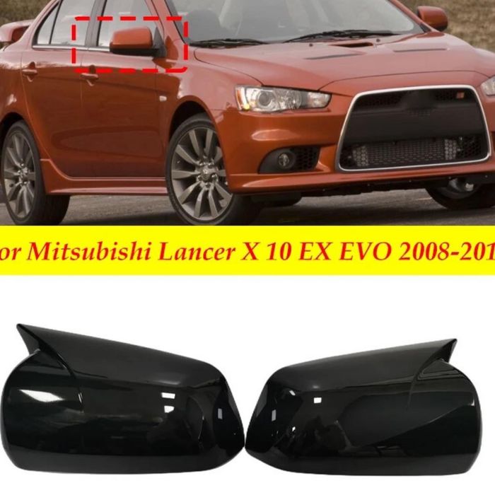 Накладки на боковые зеркала Mitsubishi Lancer X 10 EX Evolution 10: 1 ...