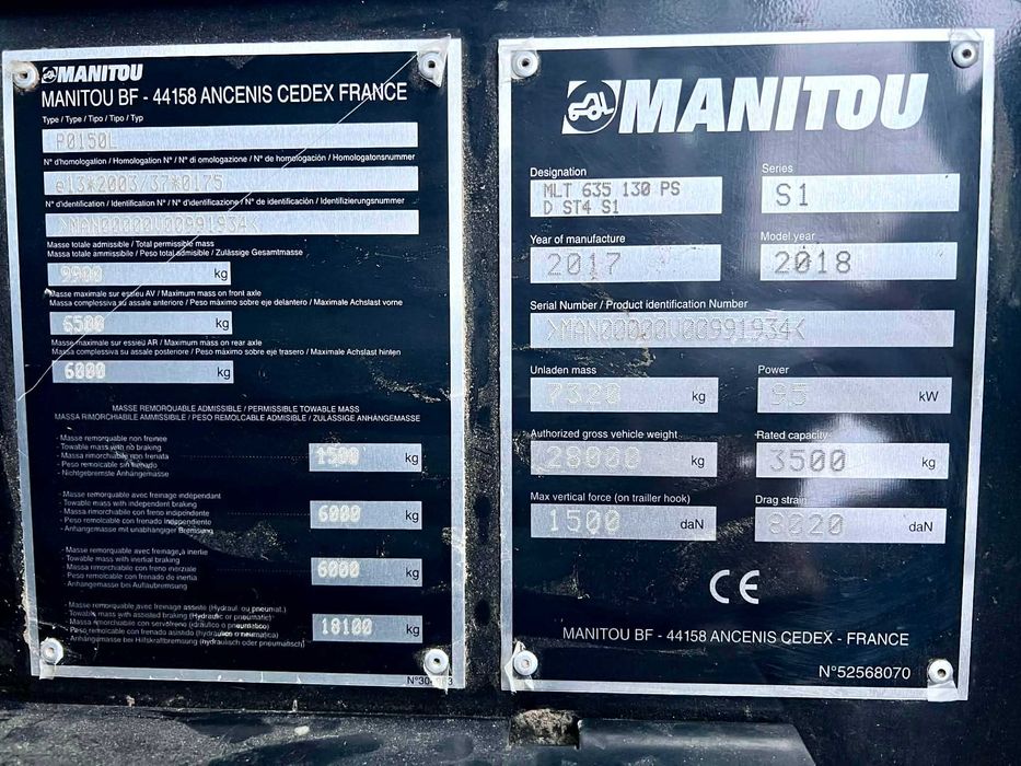 Ładowarka teleskopowa Manitou MLT 635-130 PS+ Rok 2017 PREMIUM Grajewo ...