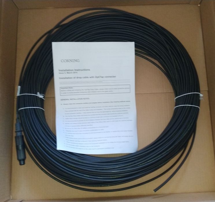 Fibra Óptica Cabo Corning com Adaptador Rolo 150m 1FO G657 Ramalde ...