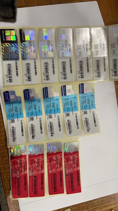 Наклейка Windows 11, 10 PRO OEM stickers COA сертификат подлинности ...