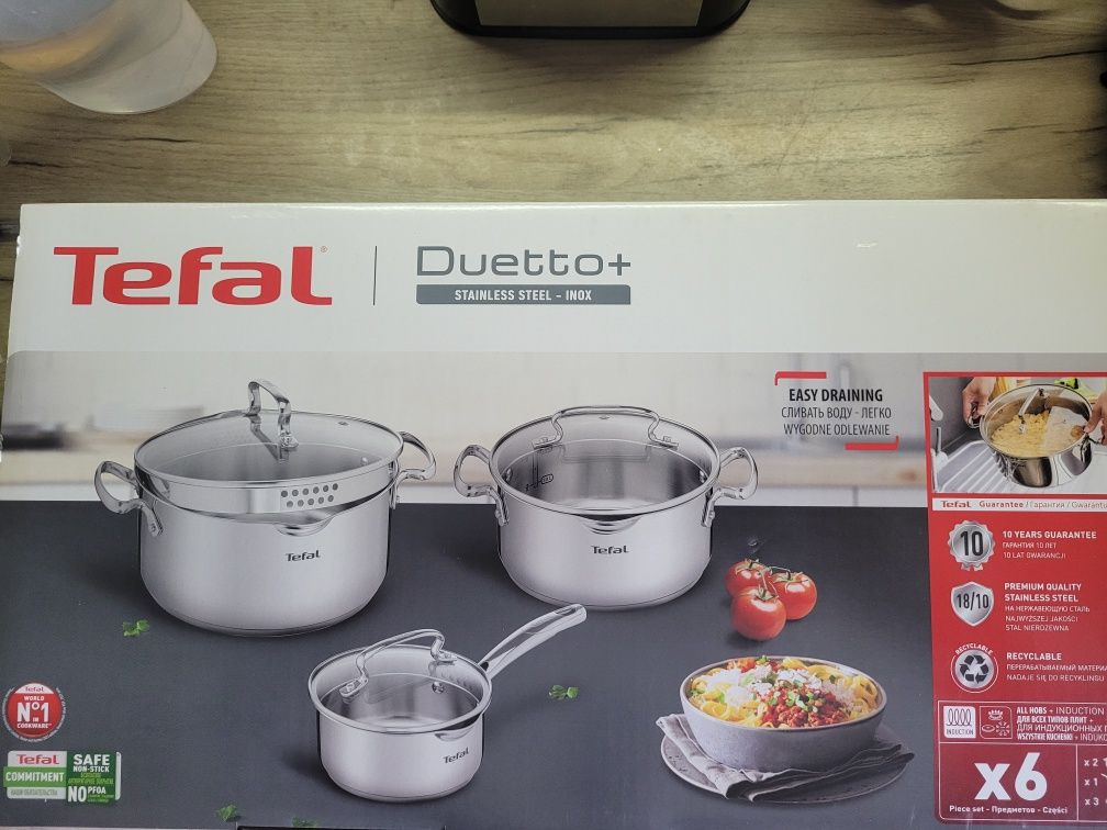 Набір посуду каструль Tefal Duetto+ G719S674: 2 600 грн. - Посуда ...