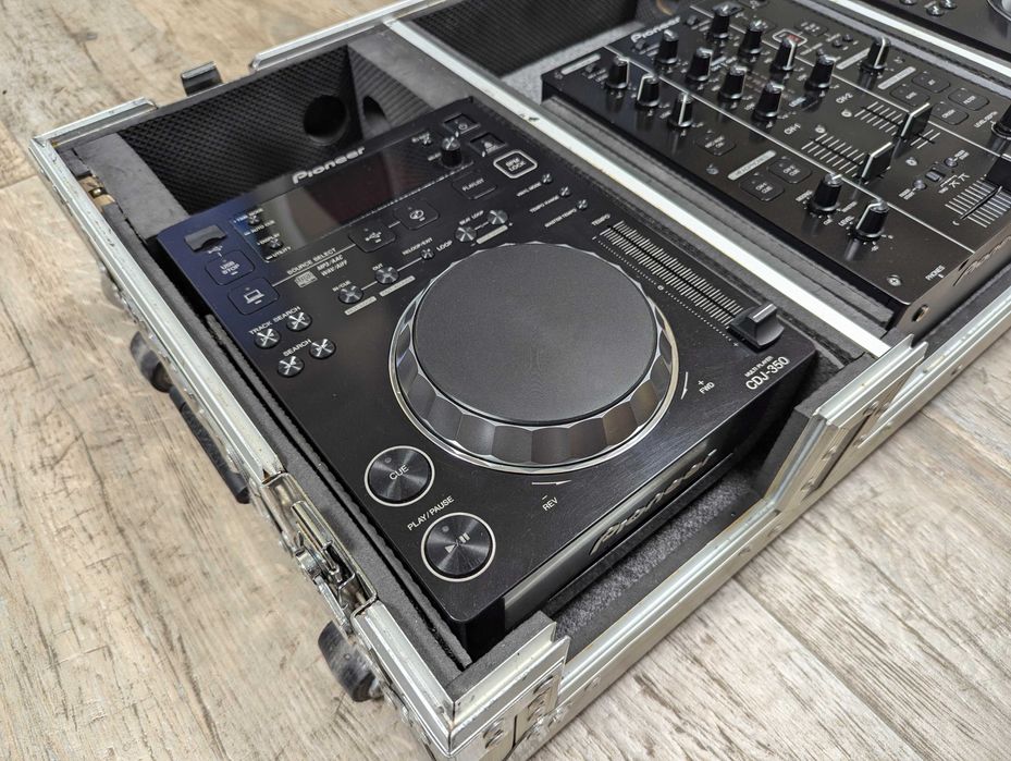Pioneer CDJ 350 + DJM 350 USB / CD / REKORDBOX case z kółkami, DOWÓZ ...