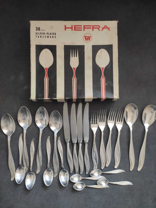 Sztućce posrebrzane Hefra Białystok Antoniuk • OLX.pl