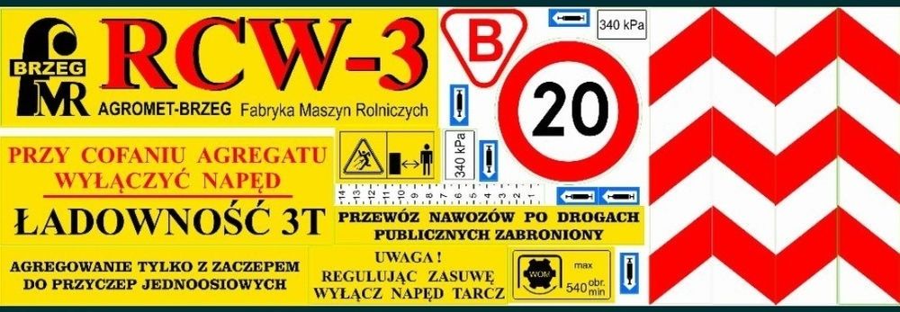 RCW 3 rcw-3 rozsiewacz wapna naklejki rcw 5 Raczyn • OLX.pl