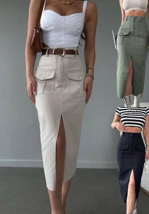 Стильна міді спідниця карго 529 грн Спідниці міді Одеса на Olx