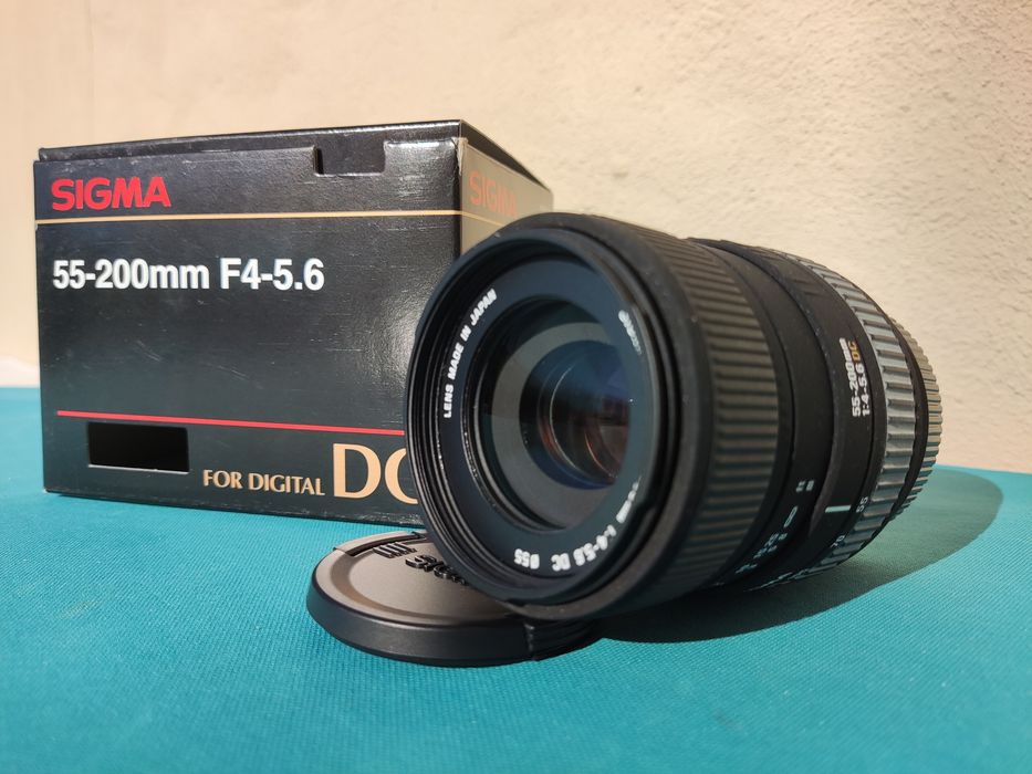 Lente Sigma 55-200 mm F4-5.6 DC Ø 55 mm for digital (caixa original ...