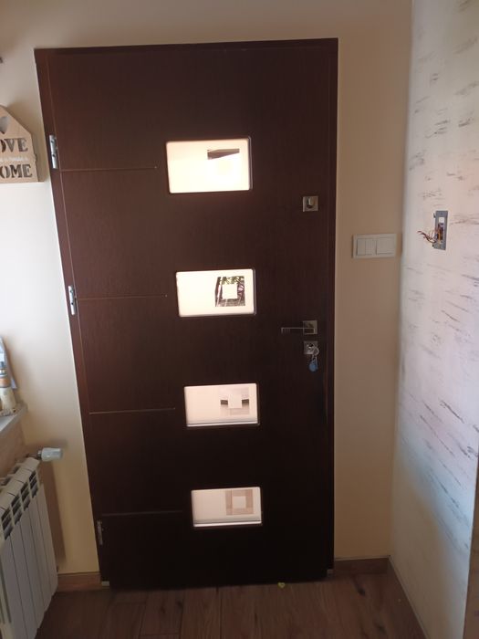 Drzwi zewnetrzne drewniane solidne Strzyżew • OLX.pl