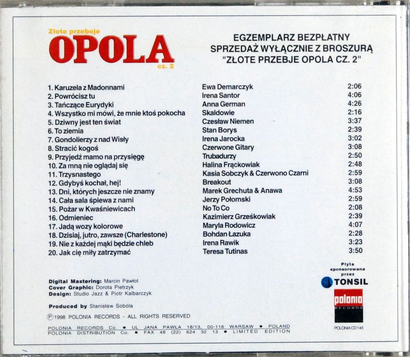 (CD) VA - Złote Przeboje Opola Cz. 2 Łowicz • OLX.pl