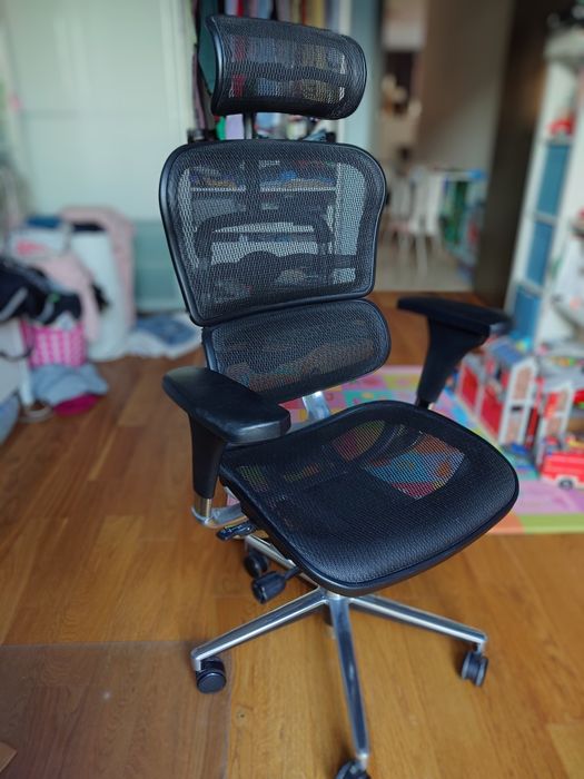 Fotel ergonomiczny biurowy Ergohuman Elite - stan idealny Warszawa ...