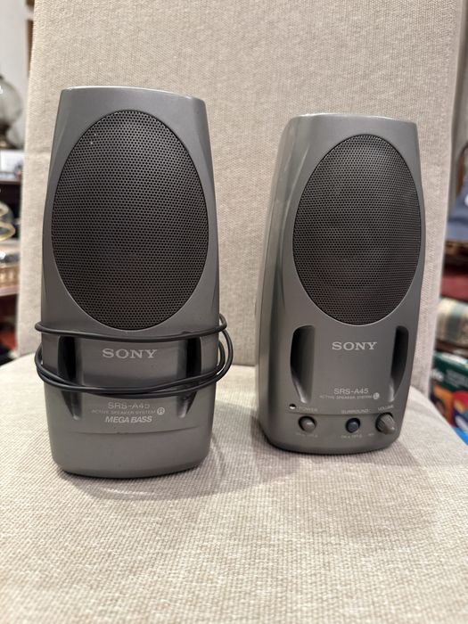 Colunas Vintage Sony SRS-A45 Mega Bass | Com Transformador Original ...