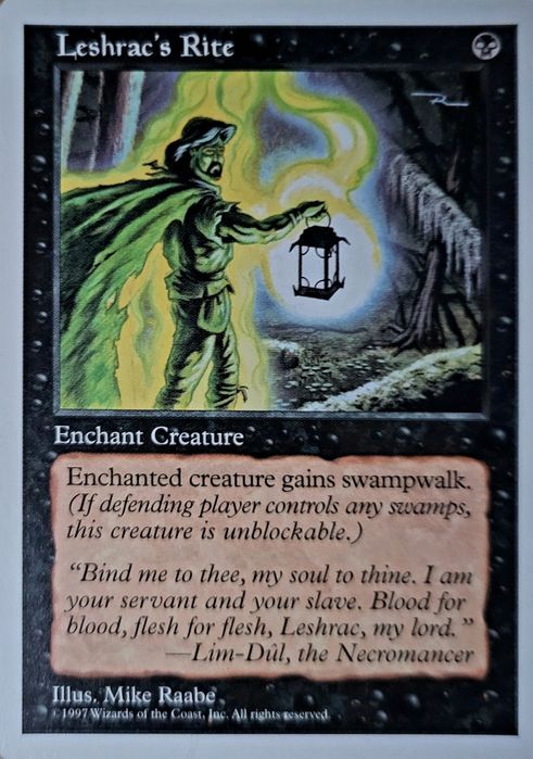 Magic the Gathering - Leshrac's Rite - 5th Edition Warszawa Mokotów ...
