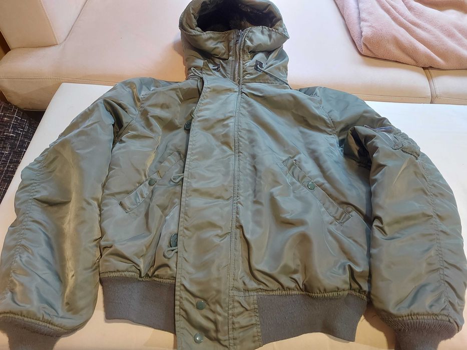 Parka alpha industries N2B olive flyers hood US army ideal size L Tychy ...