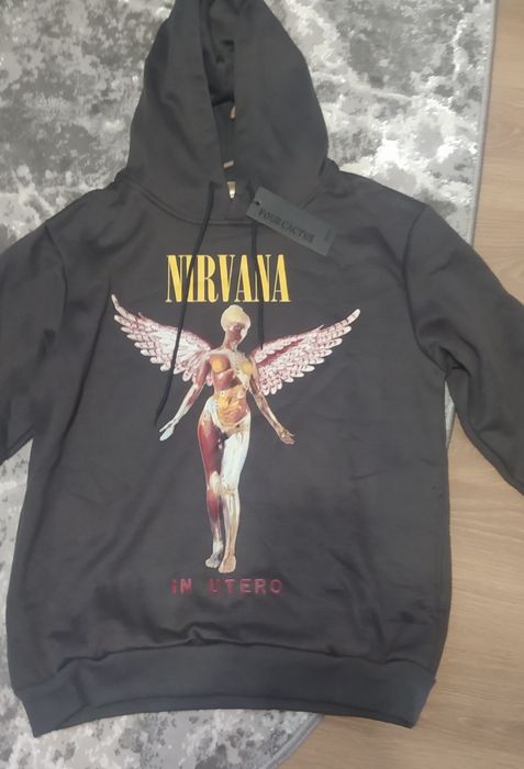 Худи Nirvana розмір М, унісекс. y2k, sk8. Drip, Streetwear: 1 350 грн ...