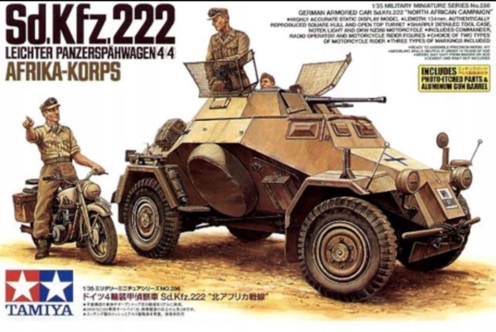 TAMIYA 35286 Sd.Kfz.222 Leichter Panzerspahwagen model do sklejania ...