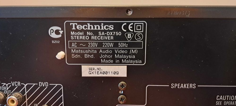 Amplificador Technics SA-DX750 Dolby Digital decoder 5.1 de 80 watts ...