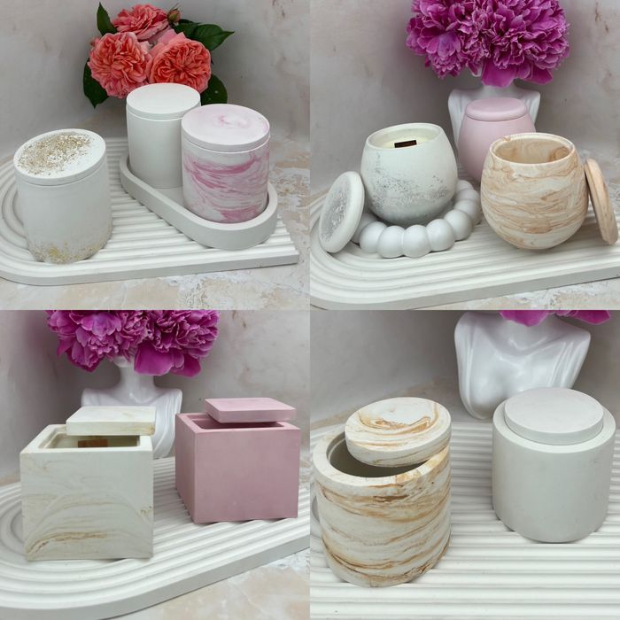 Кашпо з кришкою шкалочка для прикрас форма для заливки свічок 15 грн Витвори майстрів